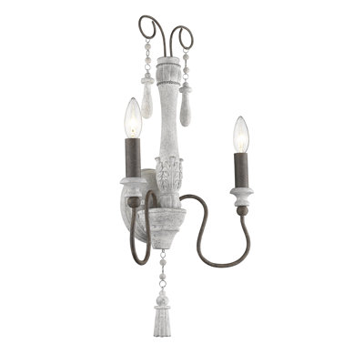 Ophelia & Co. Keynsham Manufactured Wood Candle Wall Light | Wayfair