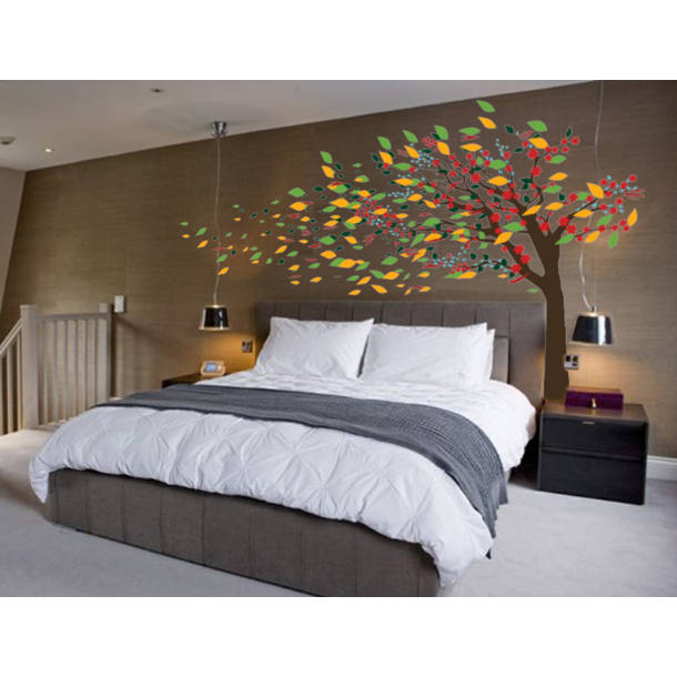 Innovative Stencils Wind Blowing Tree Cherry Blossom Nursery Wall Decal ...