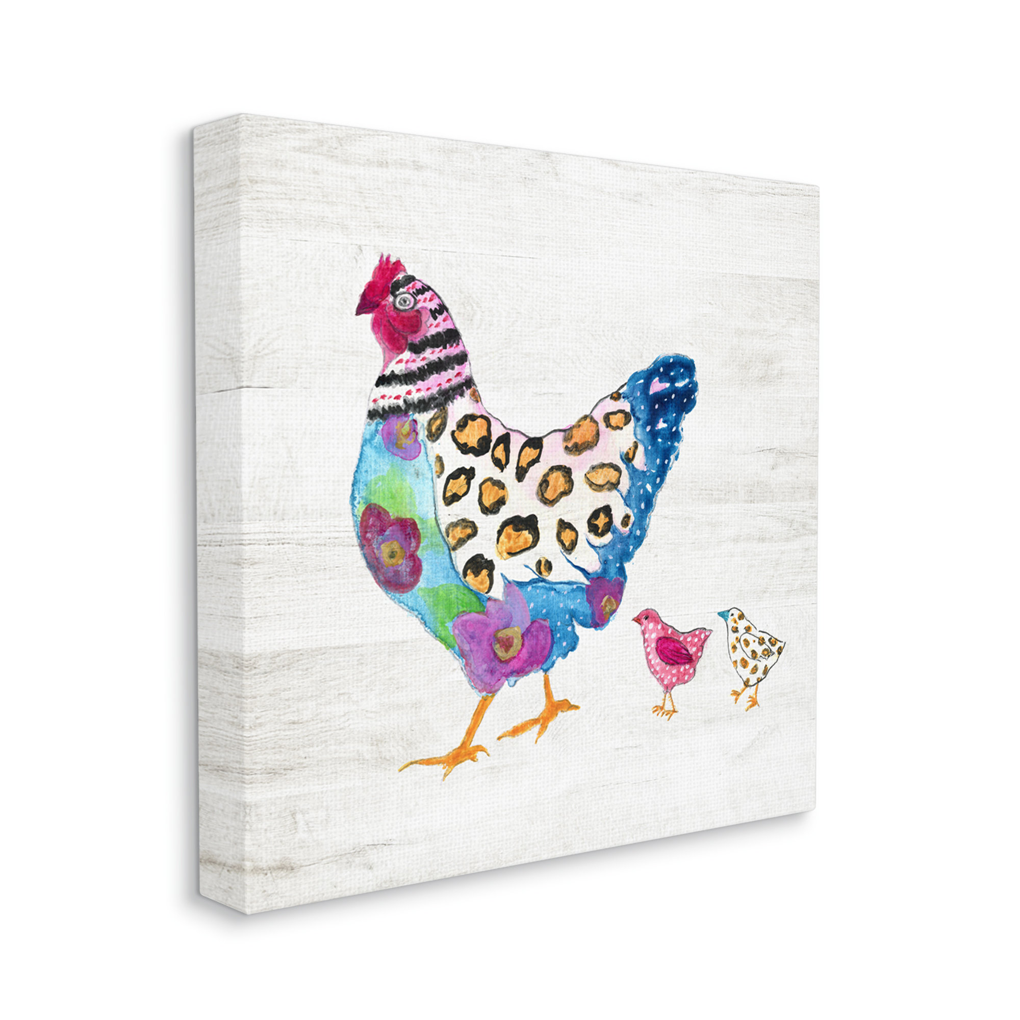 Stupell Industries Abstract Chicken Walk Whimsical Patterned Farm ...