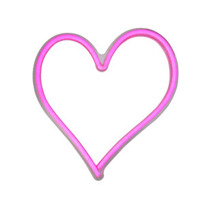Northlight 13.5" Pink Heart LED Neon Style Valentine's Day Wall Sign ...