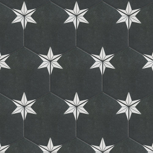 Merola Tile Stella Hex 9" x 10" Porcelain Pattern Wall & Floor Tile ...