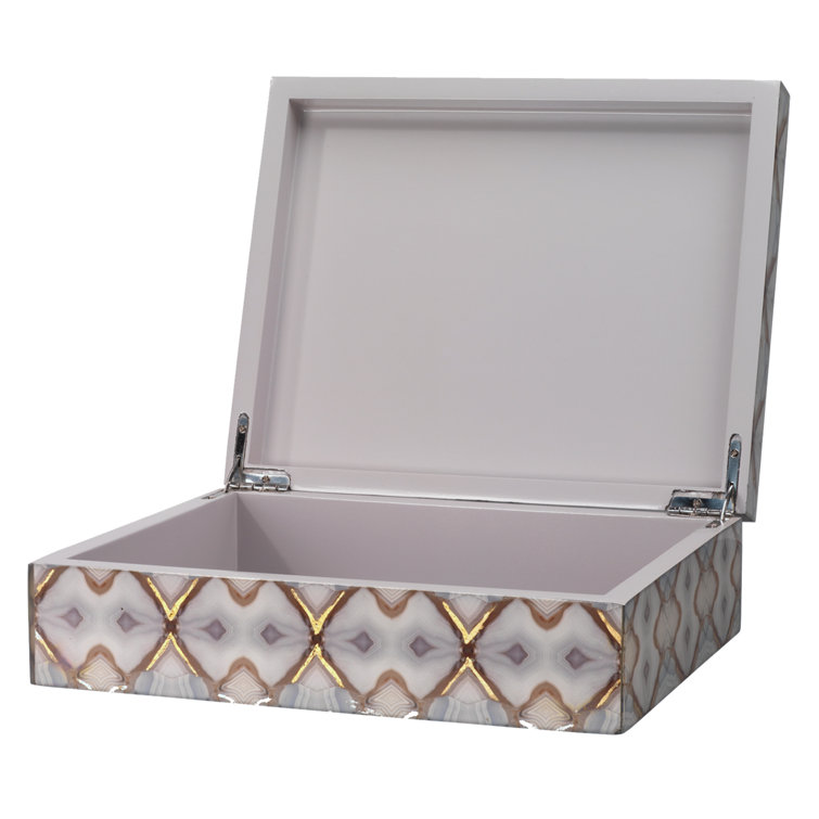 Jamie Young Company Kaleidoscope Purple/Gray Lacquer Decorative Box ...