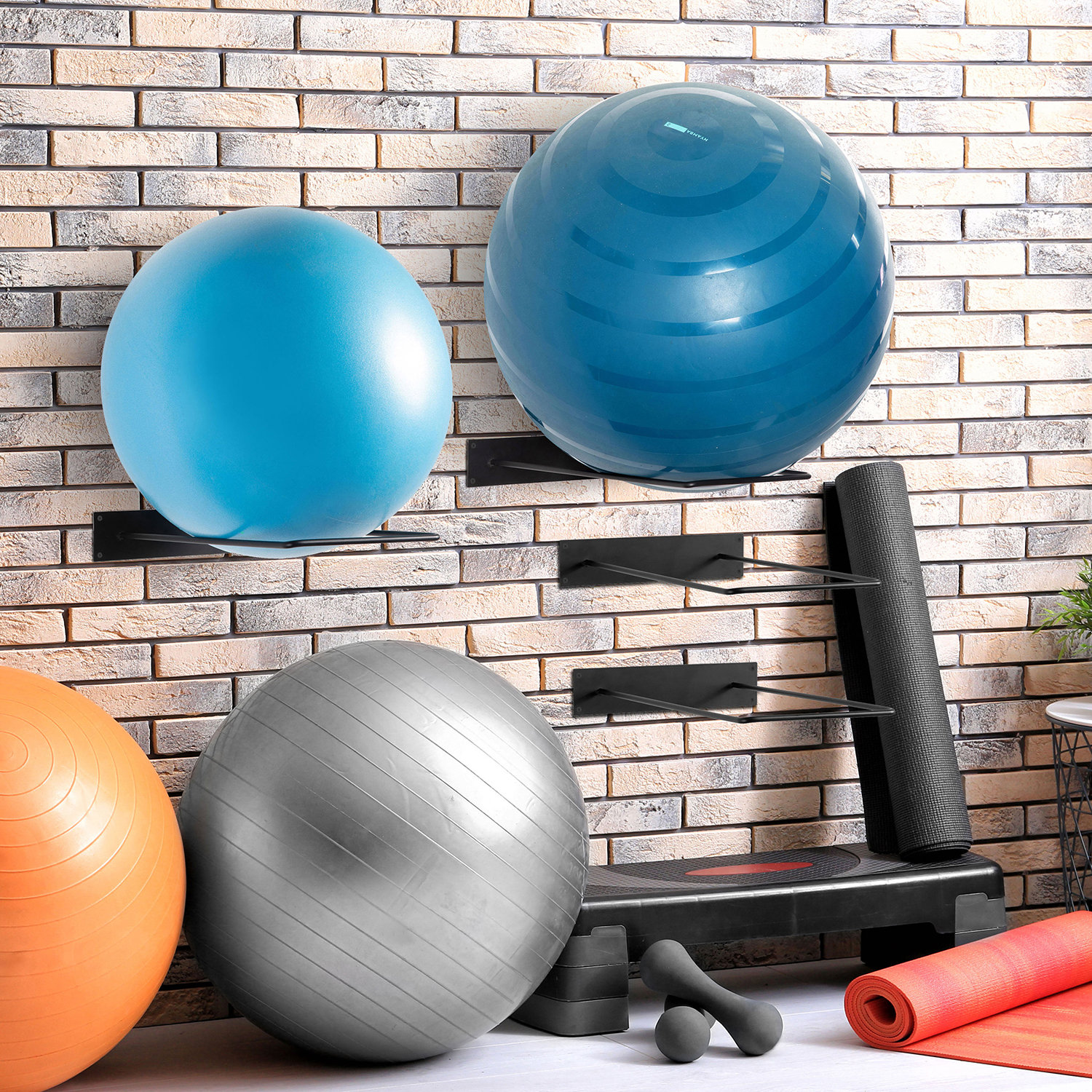 Arlmont & Co. Davidallen 4 Wall Mounted Sports Rack | Wayfair