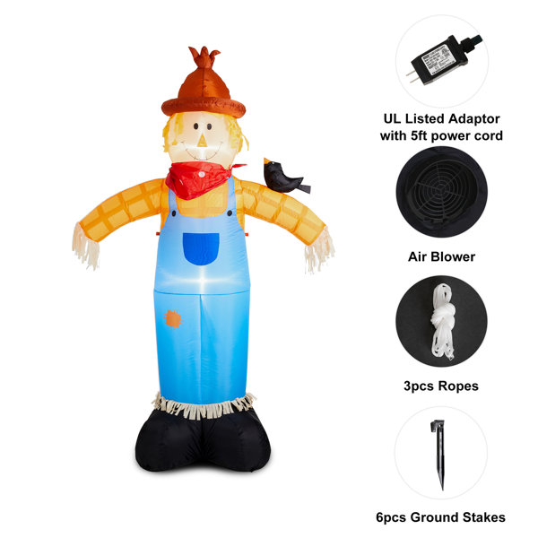Glitzhome Scarecrow Inflatable | Wayfair