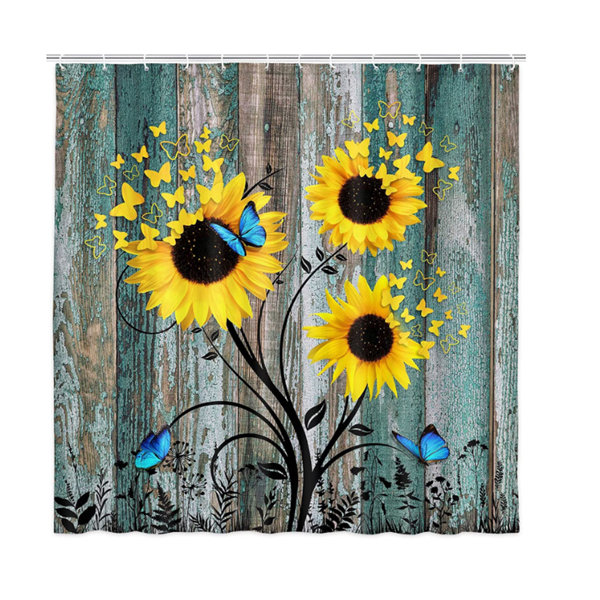 Red Barrel Studio® Daneeka Polyester 13 Piece Shower Curtain Set ...