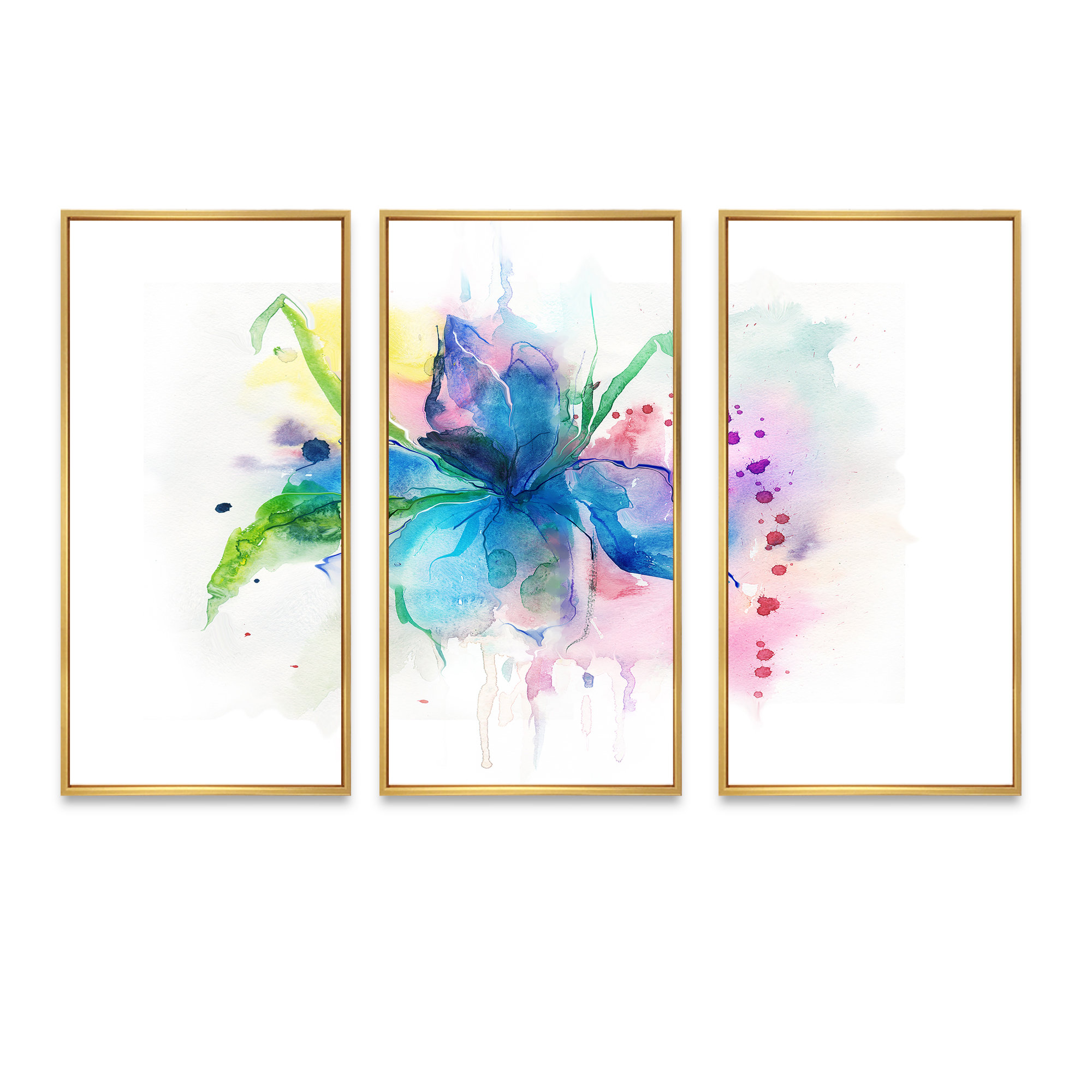 Winston Porter Iris Watercolor Art Iris Watercolor Art - 3 Piece ...
