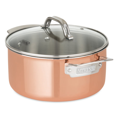 Viking 3-ply Copper Clad 13pc Cookware Set With Vented Glass Lids ...
