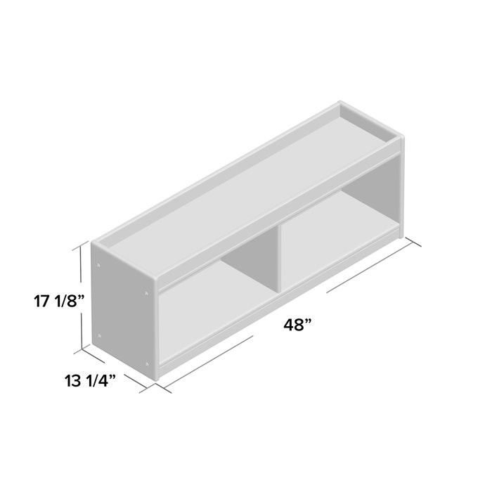 Kids' Station Daycare Toddler Ledge Portable 2 Compartment Shelving ...