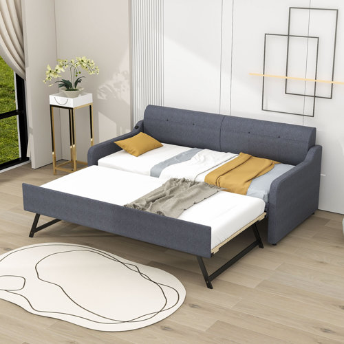 Winston Porter Jamorion Upholstered Daybed with Trundle | Wayfair