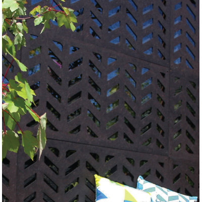 OUTDECO 4 ft. H x 2 ft. W Herringbone Fence Panel | Wayfair
