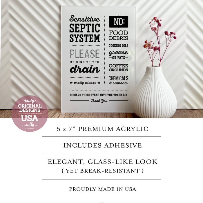 Reilly Originals Sensitive Septic System Please Be Kind to the Drain ...