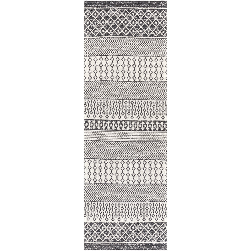 Union Rustic Enloe Geometric Cotton Black/Cream Area Rug & Reviews ...