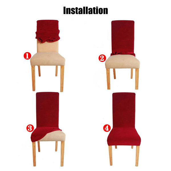 Bay Isle Home Infinity Chair Covers Box Cushion Dining Chair Slipcover ...