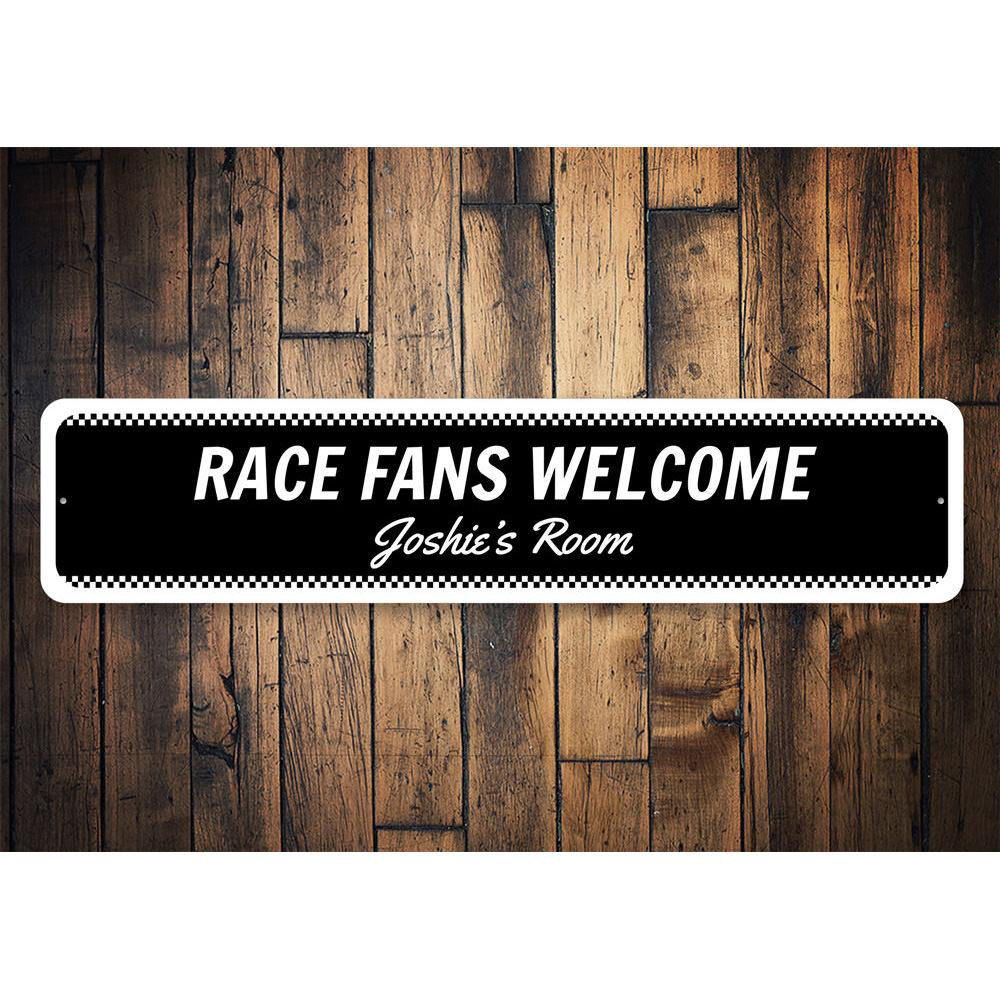 Lizton Sign Shop, Inc Welcome Race Fans Metal Sign | Wayfair