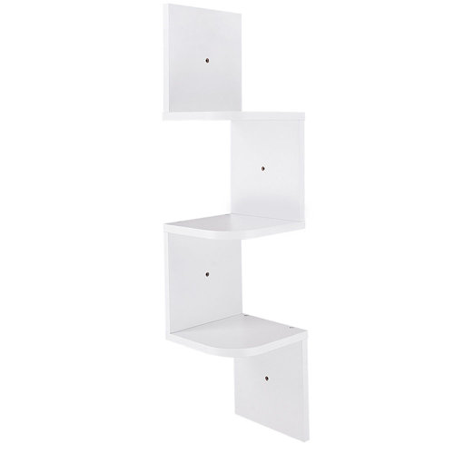 Latitude Run® Dalgiza 3 Piece Square Corner Shelf with Adjustable ...