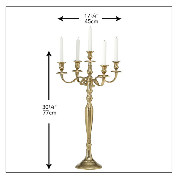 Rosdorf Park 30.25" Aluminum Tabletop Candelabra | Wayfair
