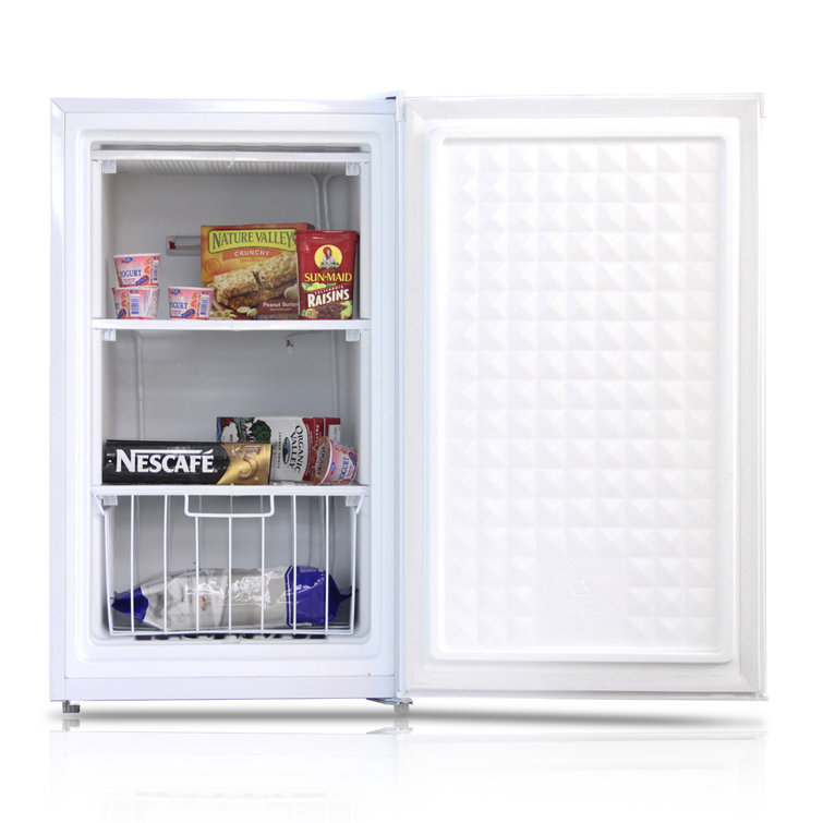 Impecca 3 Cubic Feet Upright Freezer with Adjustable Temperature ...