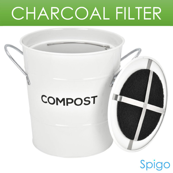 Spigo Steel 1 Gal. Kitchen Composter & Reviews | Wayfair