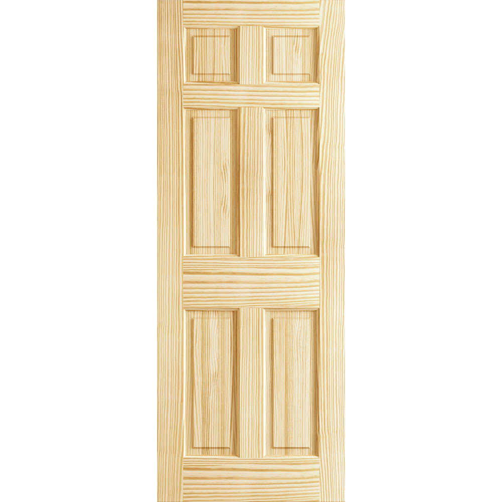Frameport Paneled Solid Manufactured Wood Unfinished Standard Door ...
