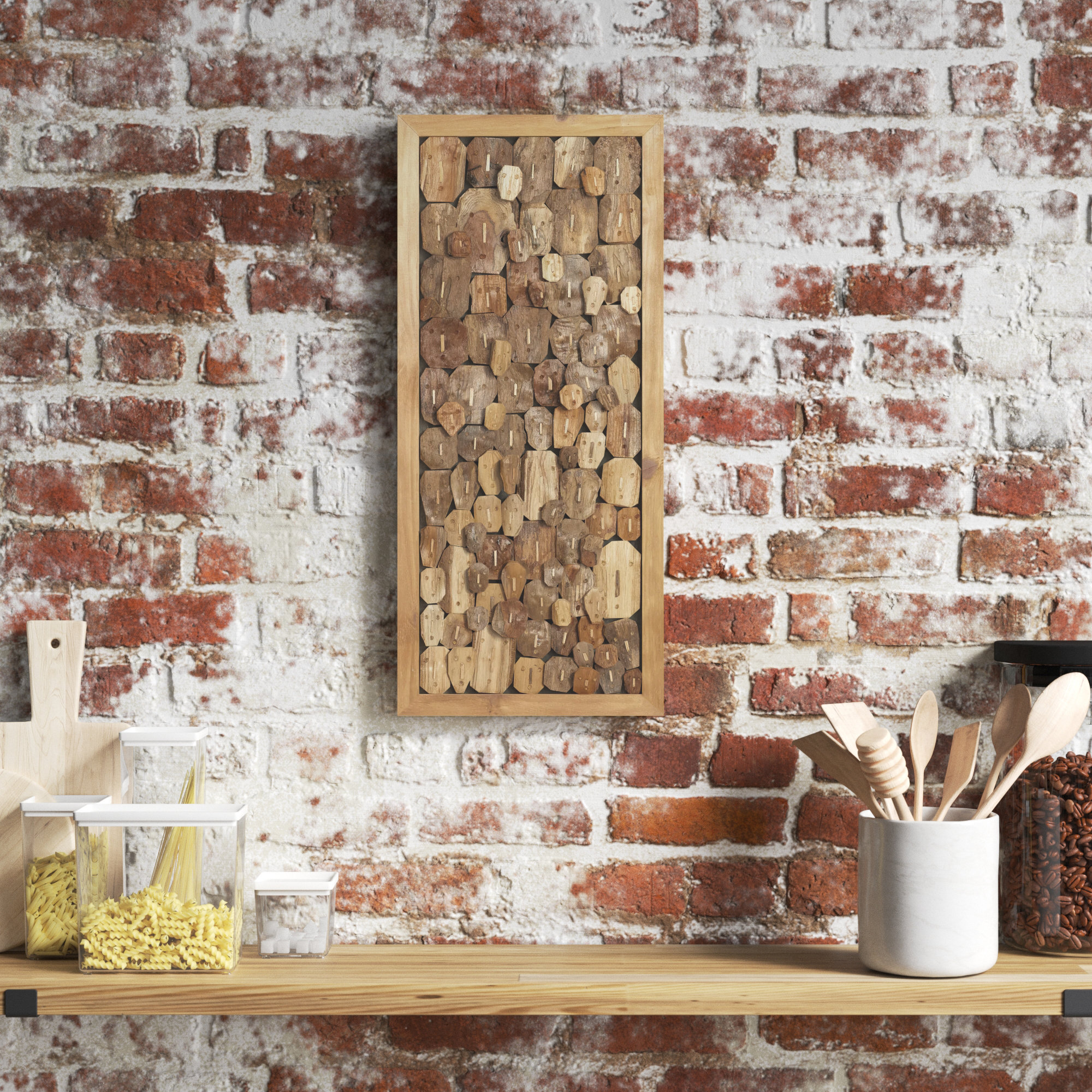 Steelside™ Wood Totem Face Wall Décor | Wayfair