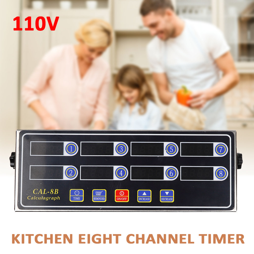 SUNYOU 8 Channel Digital Kitchen Timer Clock Reminder Cooking ...