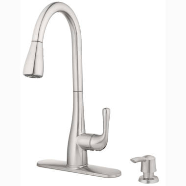 Tosca Ferrara Pull Down Kitchen Faucet with Soap Dispenser & Reviews ...