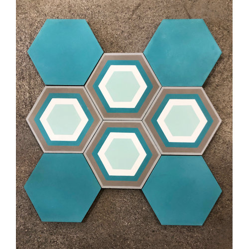 Moroccan Mosaic Tile House Menara 8" x 9" Cement Patterned Wall & Floor ...