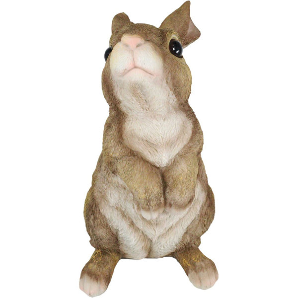August Grove® Rustic Whimsical Bunny Rabbit Hare Figurine Animal ...