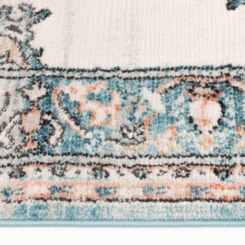 Andover Mills™ Antoine Light Cream/Light Blue Rug | Wayfair