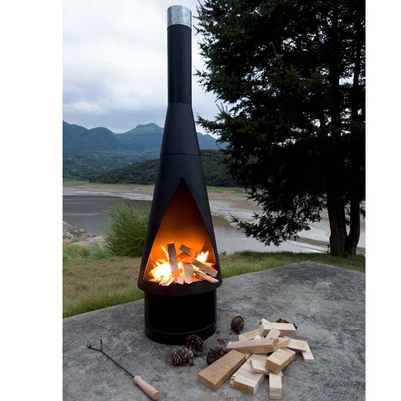Zaymar 56.1" H Iron Wood Burning Outdoor Chiminea & Reviews | AllModern