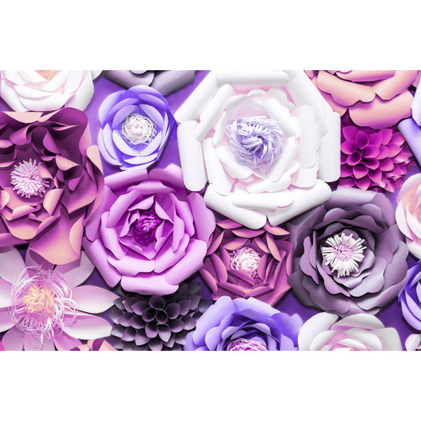Ebern Designs Damauni Colorful Paper Flowers by Kyryl Gorlov - Print ...