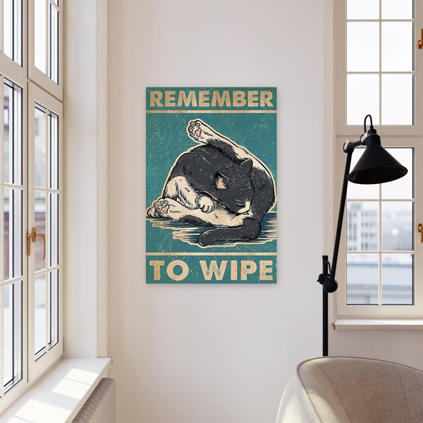 Trinx Remember To Wipe 1 - Wrapped Canvas Panoramic Graphic Art | Wayfair