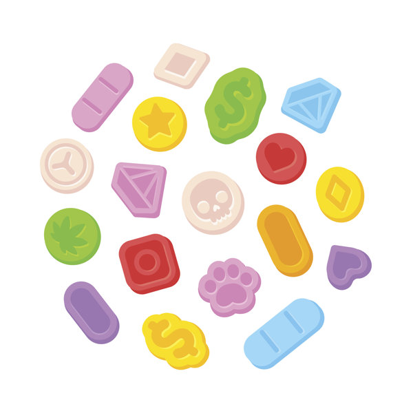Ebern Designs Ecstasy Mdma Pills by - Wrapped Canvas Graphic Art | Wayfair