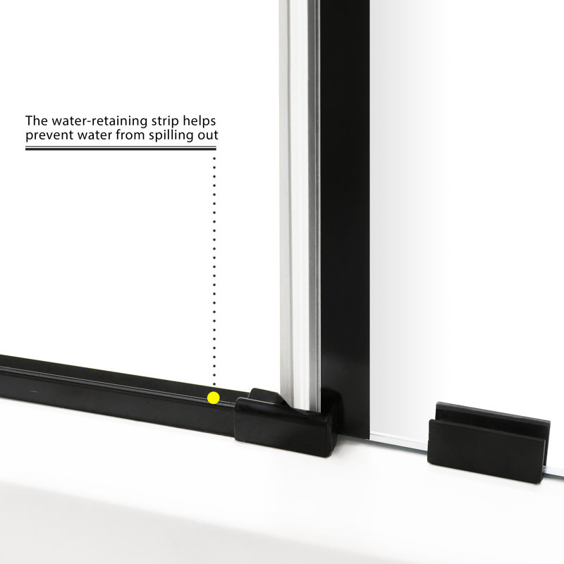 Zipcode Design™ Cyrus 72'' H Semi-Frameless Shower Door with Clear ...
