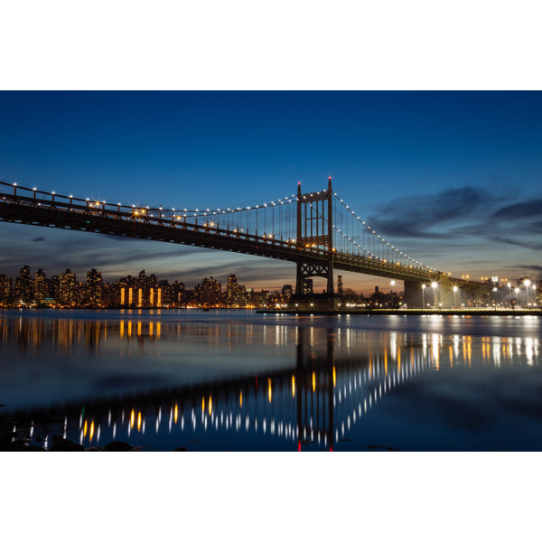Hokku Designs Triboro Bridge - R.F.K. Bridge Tunnel - Wrapped Canvas ...