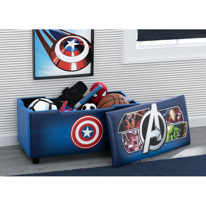 Delta Children Marvel Avengers Faux Leather Storage Bench & Reviews ...