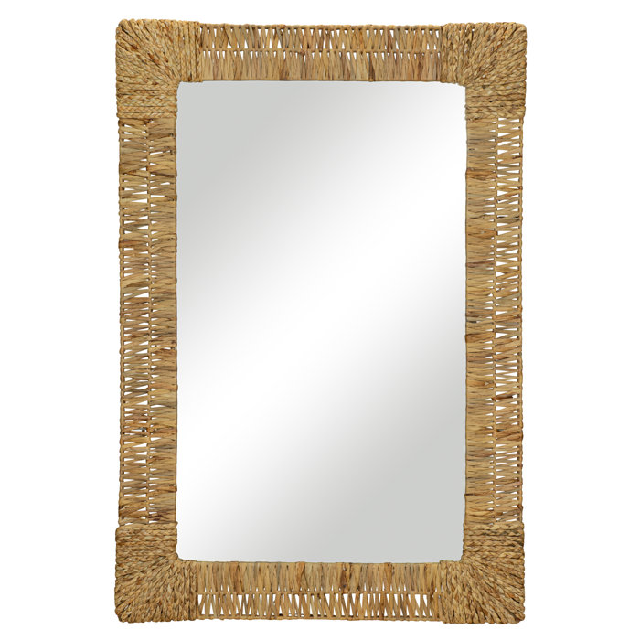 Woven Folha Oversized Rectangular Mirror In Natural | Perigold
