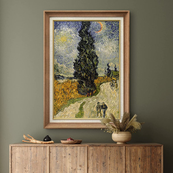 SIGNLEADER Road With Cypress Trees by Vincent Van Gogh - Single Picture ...