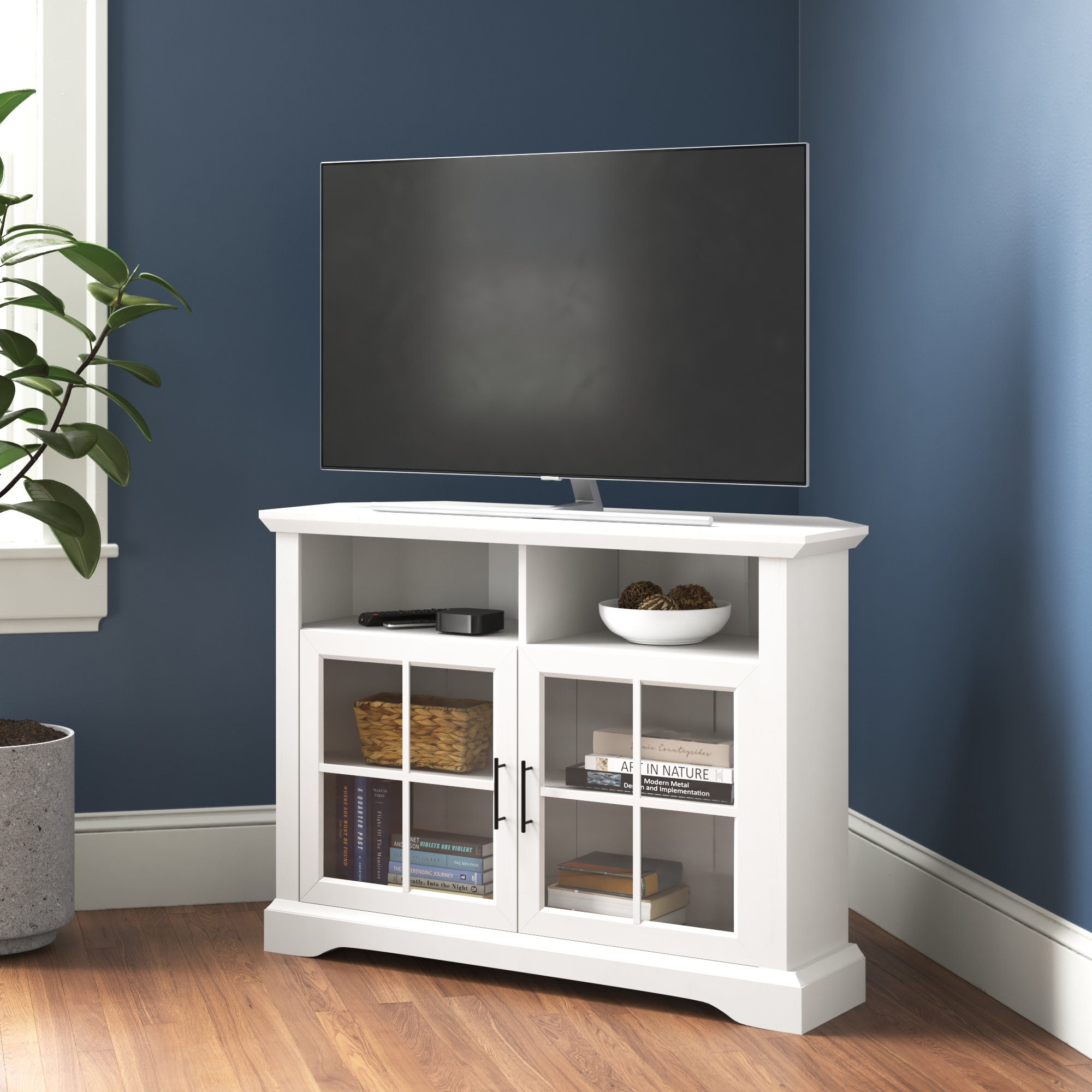 Three Posts™ Halley Corner TV Stand for TVs up to 50" & Reviews | Wayfair