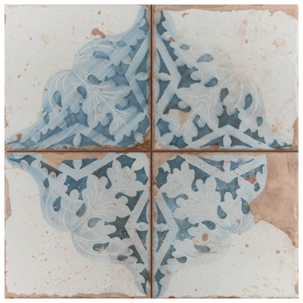 Casablanca Market Mediterranean 4" x 4" Ceramic Carthage Decorative ...