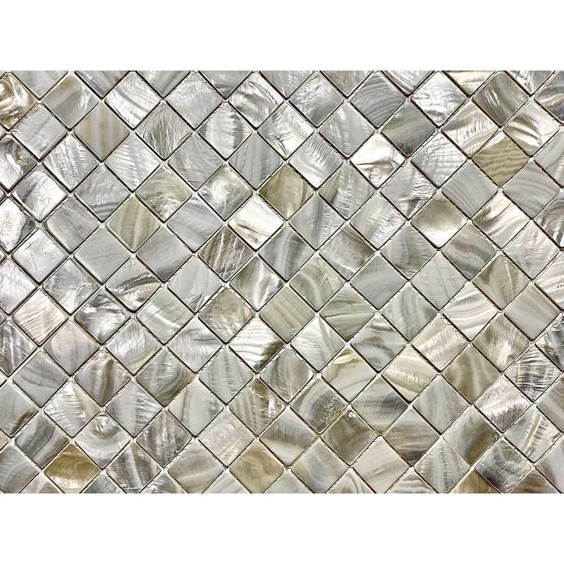 Abolos Mother of Pearl 1x1 Seashell Decorative Accent Tile | Wayfair