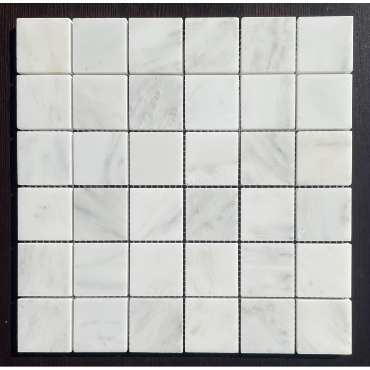 Mango Tile Alps 2" x 2" Marble Grid Mosaic Wall & Floor Tile | Wayfair