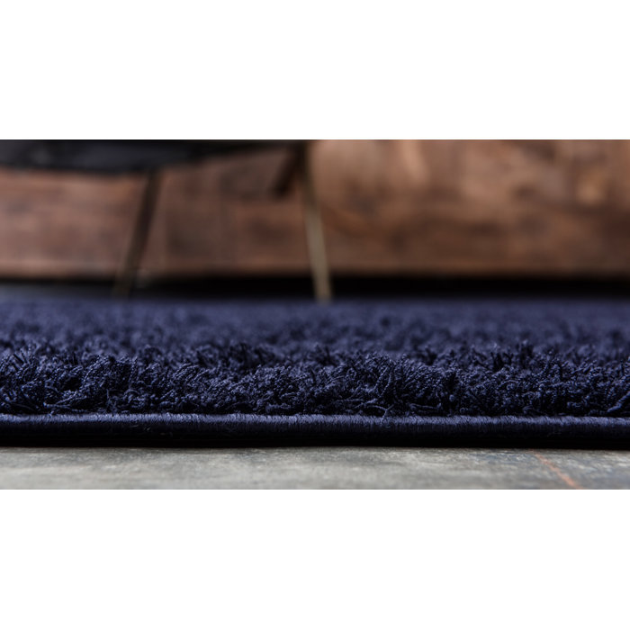 Ebern Designs Performance Midnight Blue Rug & Reviews | Wayfair