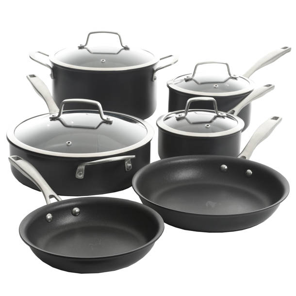 Othello 10 - Piece Non-Stick Hard-Anodized Aluminum Cookware Set | Wayfair