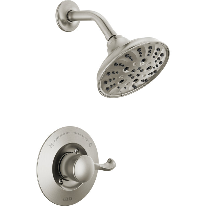 Delta Esato Shower Faucet with Rough-in Valve and H2Okinetic Technology ...