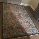Bungalow Rose Zoeller Area Rug in Rust/Teal & Reviews | Wayfair