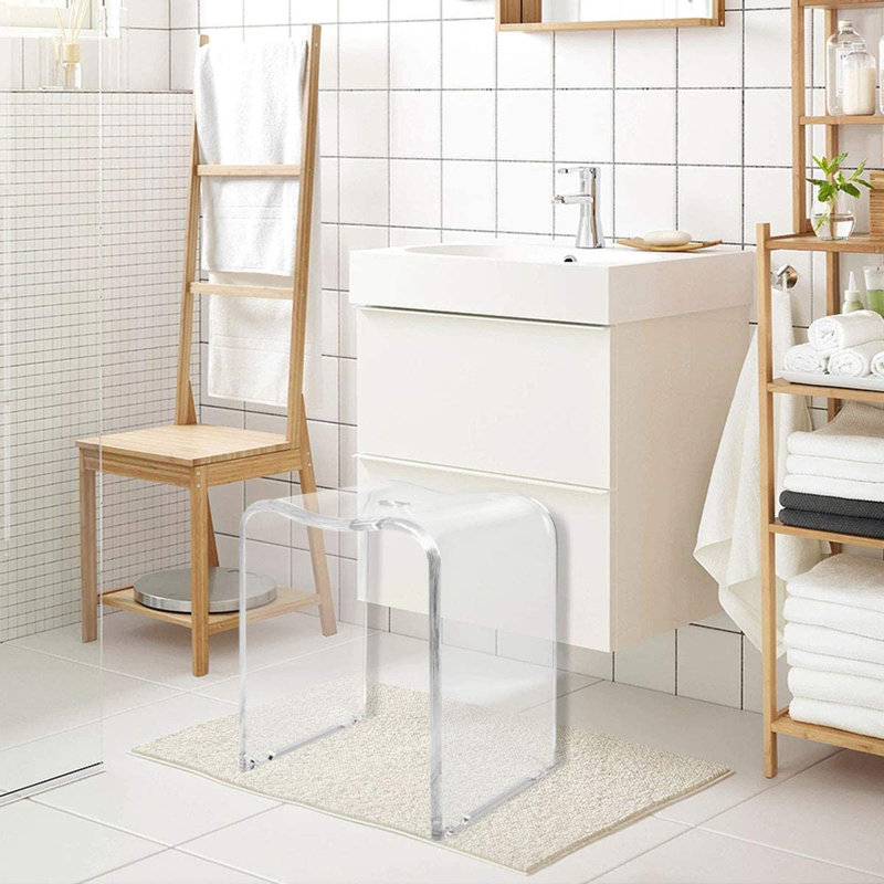 Orren Ellis Jozelyn 15.5'' W Acrylic Shower Bench & Reviews | Wayfair