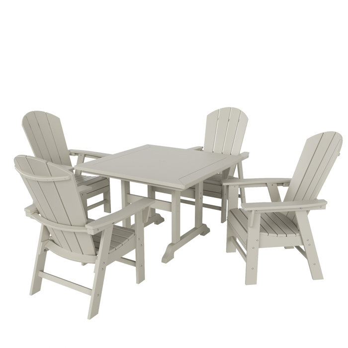 Beachcrest Home Essie Square 4 - Person Outdoor Dining Set & Reviews ...