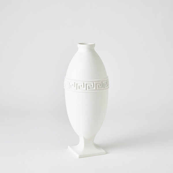 Global Views Greek Key Ceramic Table Vase | Wayfair