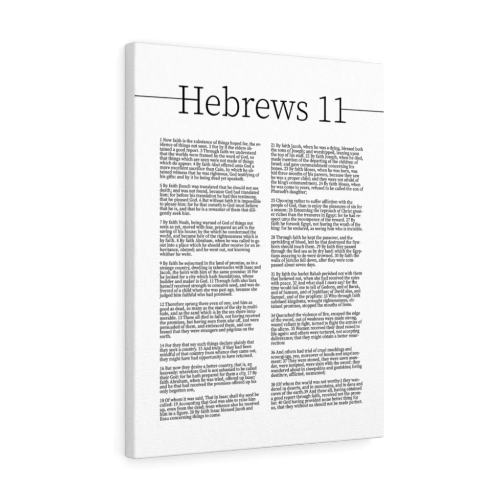 Trinx Hall of Faith Hebrews 11 Christian Wall Art Bible Verse Print ...